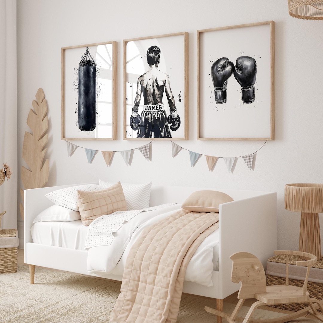 Personalized Boxing Wall Art, Boxing Gloves Art, Boxing Decor, Boxing ...