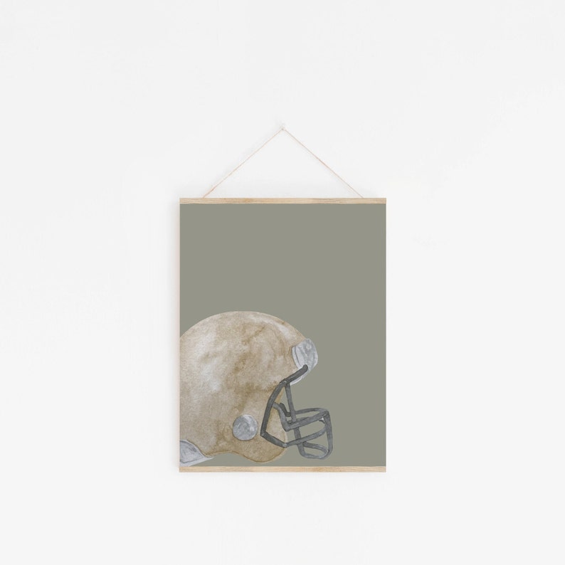 Football Prints Set: Evergreen Fog Sport Bedroom Wall Art (digital ...