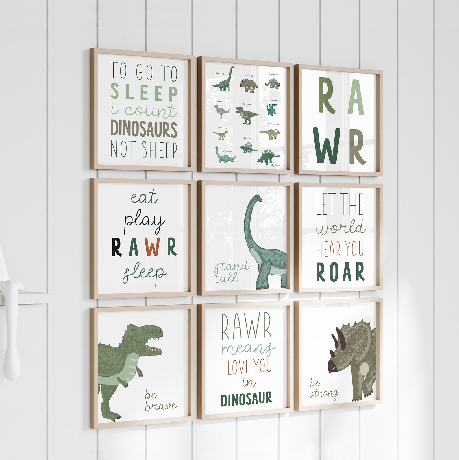 Dinosaur Bundle Dinosaur Nursery Wall Art Dinosaur Decor - Etsy