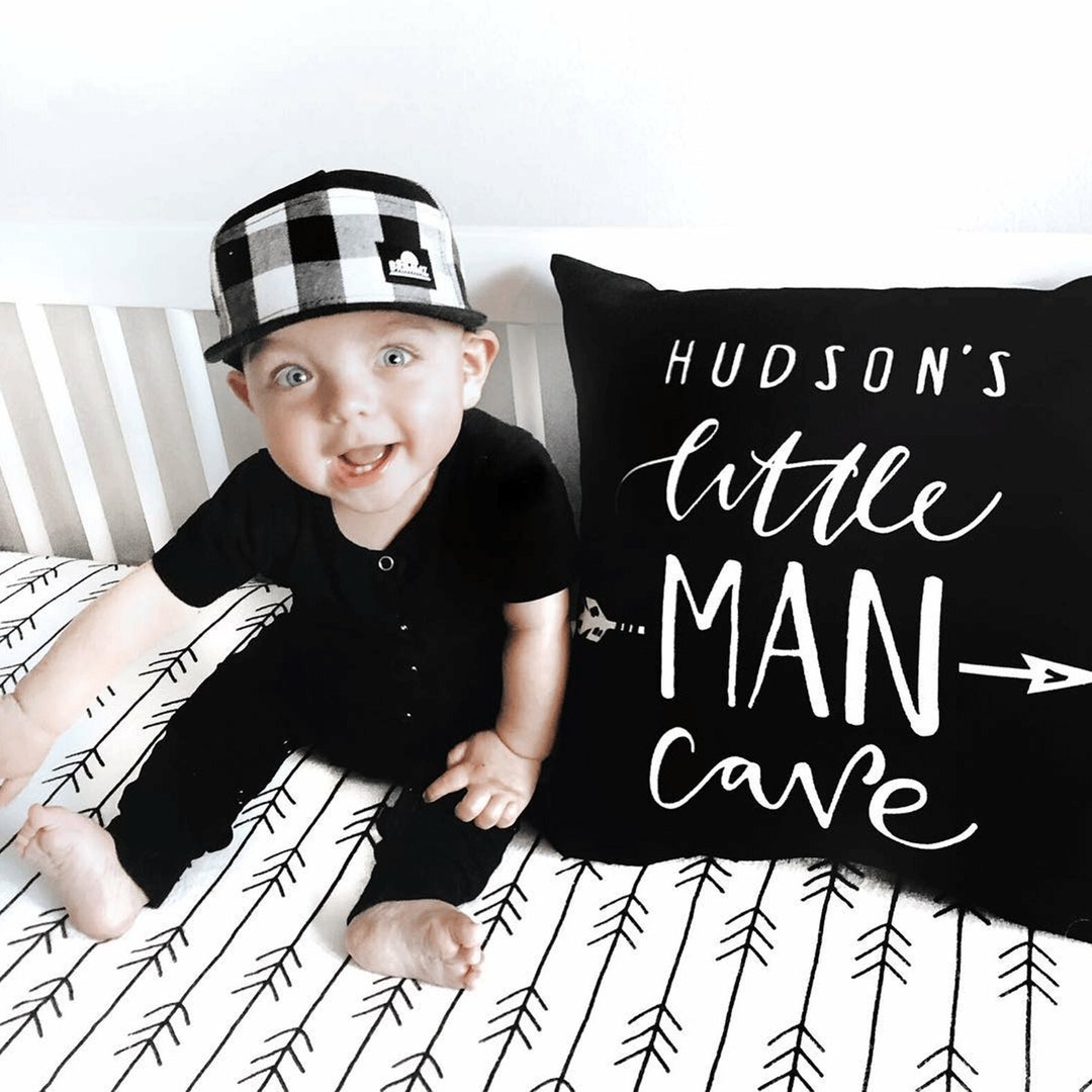 Personalized Pillow Case Little Man Cave Nursery Decor Boy - Etsy