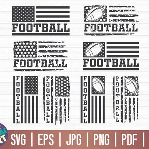 Football Distressed Flag SVG, Football American Flag SVG, American Flag ...