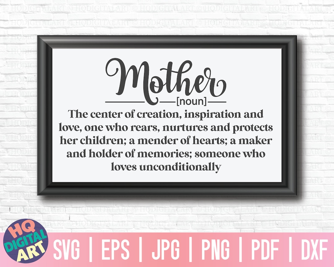 Funny Mom Definition SVG / Mom Dictionary Sign SVG / Mother's Day SVG ...