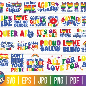 Lgbtq Pride SVG Bundle TWO / Gay Pride Bundle SVG / Lesbian Svg ...