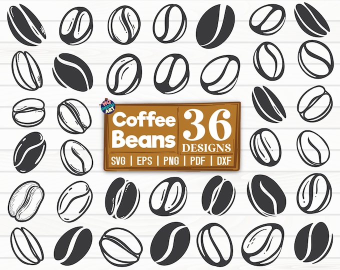 COFFEE BEANS Svg Eps Png Ai Dxf Format Download Coffee Beans Clipart ...