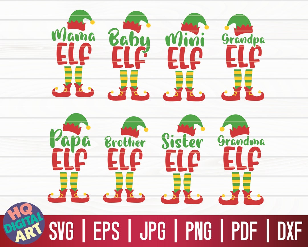 Elf Family SVG Bundle / Christmas Elves SVG Bundle / Cricut ...
