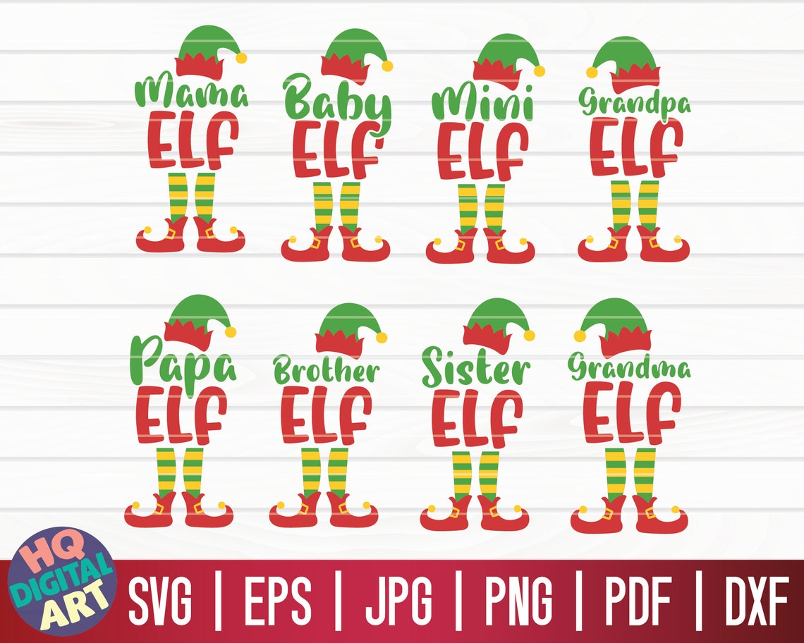 Elf Family SVG Bundle Christmas Elves SVG Bundle Cricut - Etsy