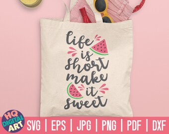 Life is Sweet SVG Watermelon SVG Cut File Clipart | Etsy