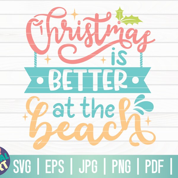 Beach Christmas Svg - Etsy