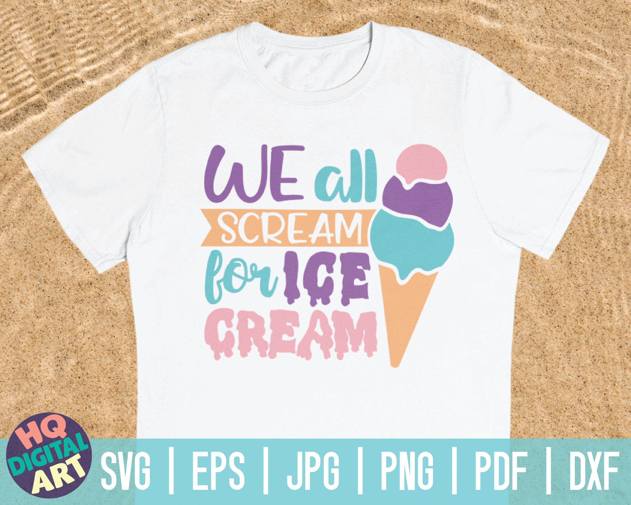 We All Scream for Ice Cream SVG Ice Cream SVG Cut File - Etsy