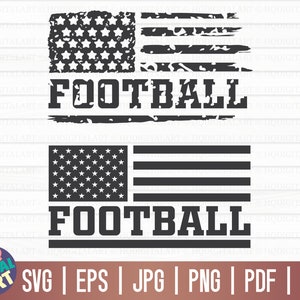 Football Distressed Flag SVG, Football American Flag SVG, American Flag ...