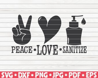 Peace Love Sanitize - Etsy