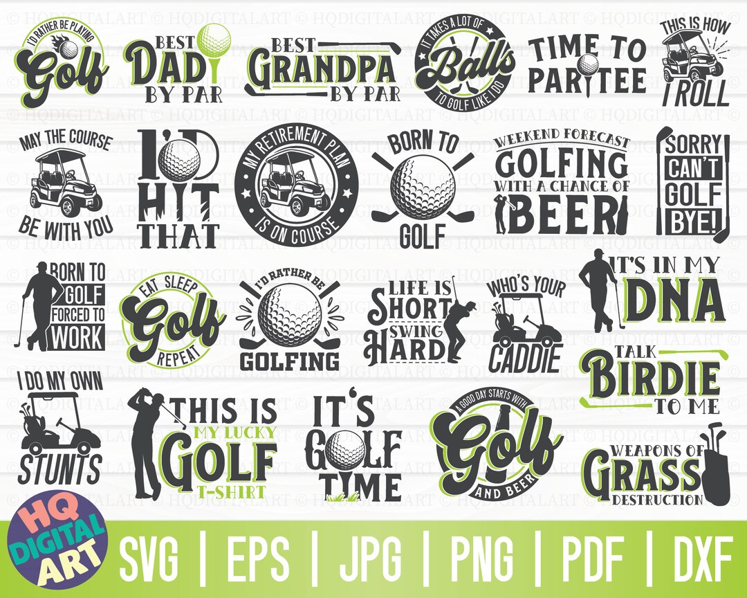 Golf SVG Bundle / Golfing SVG Bundle / Golf PNG / Golf Cricut / Golf ...