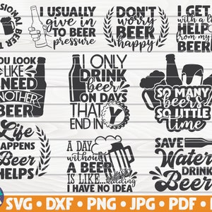 Beer Quotes SVG Bundle / 30 Designs / Free Commercial Use / Cut Files ...