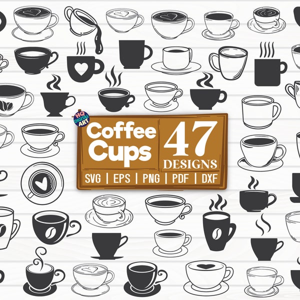 Coffee Cup Svg - Etsy