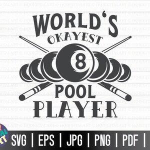 Pool SVG Bundle ONE / Pool Player SVG / Pool Lover Svg / Cut Files for ...