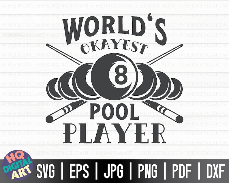 Pool SVG Bundle ONE / Pool Player SVG / Pool Lover Svg / Cut Files for ...
