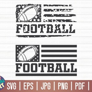 Football Distressed Flag SVG, Football American Flag SVG, American Flag ...