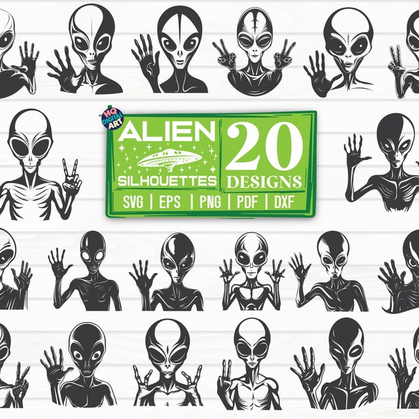 Alien Head Svg - Etsy