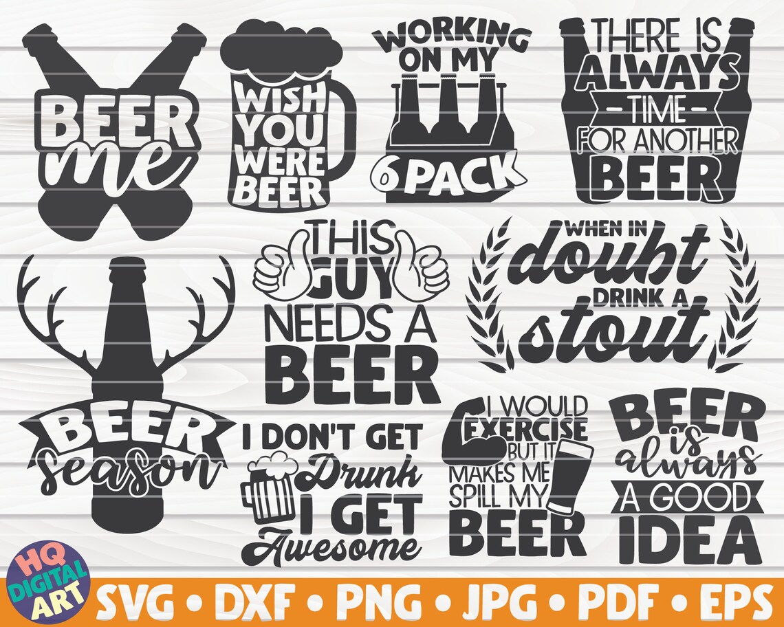 Beer Quotes SVG Bundle / 30 Designs / Free Commercial Use / - Etsy