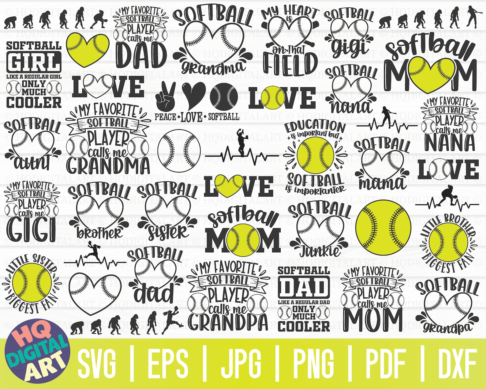 Softball SVG Bundle ONE/ Softball SVG / Softball T-shirt Svg / Cut File ...