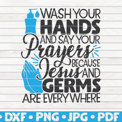 Wash Your Hands SVG Hand Washing Cut File Bathroom Sign Kids - Etsy