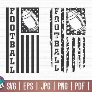 Football Distressed Flag SVG, Football American Flag SVG, American Flag ...