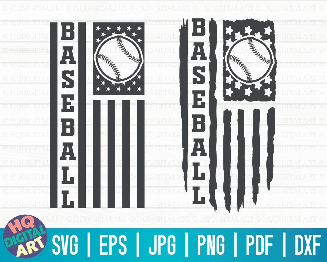 Baseball Distressed Flag SVG, Baseball American Flag SVG, American Flag ...