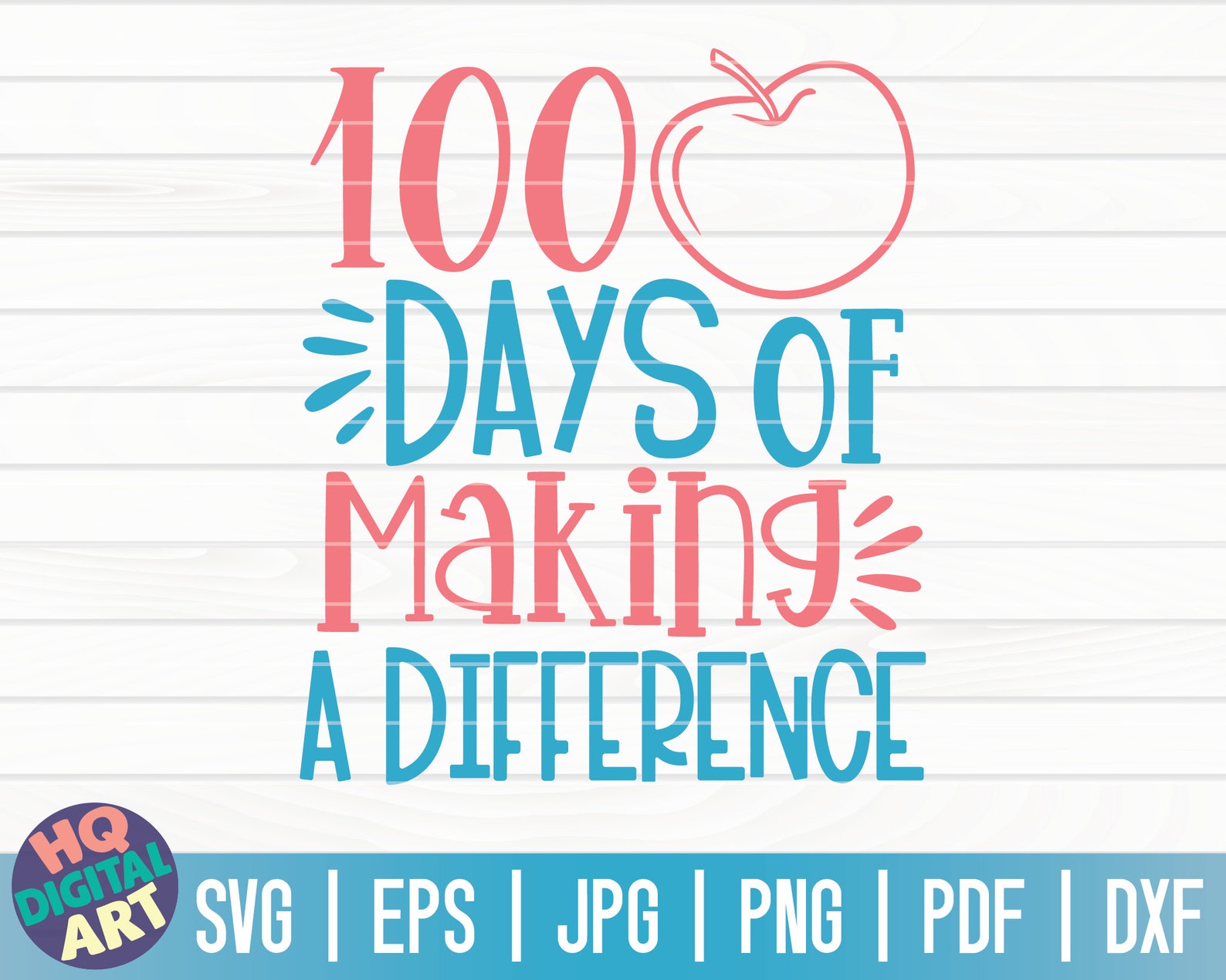 100 Days of Making a Difference SVG 100 Days of School SVG - Etsy