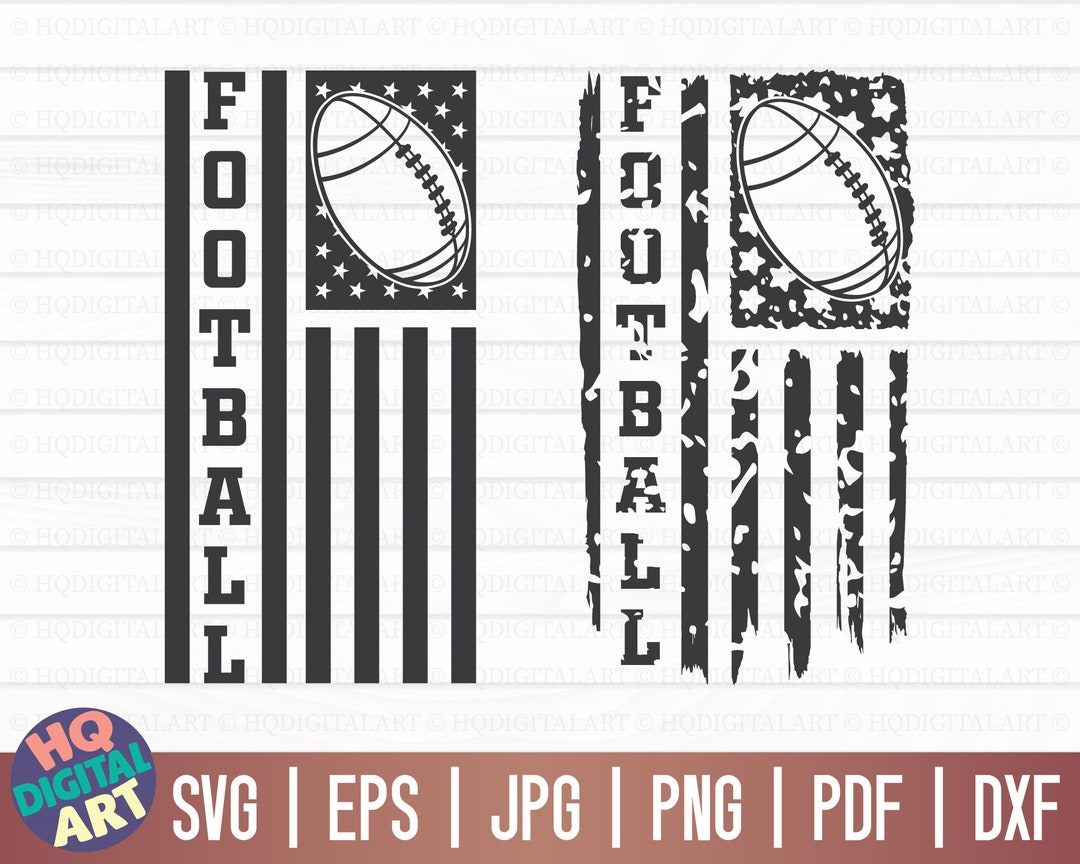 Football Distressed Flag SVG, Football American Flag SVG, American Flag ...