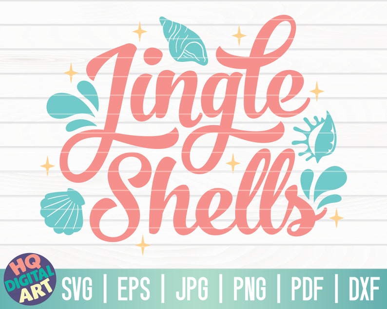 Jingle Shells SVG Tropical Christmas Svg Christmas in July | Etsy