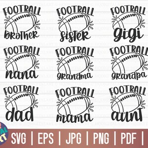 Football Family SVG Bundle / Football Supporter SVG / Cut File ...