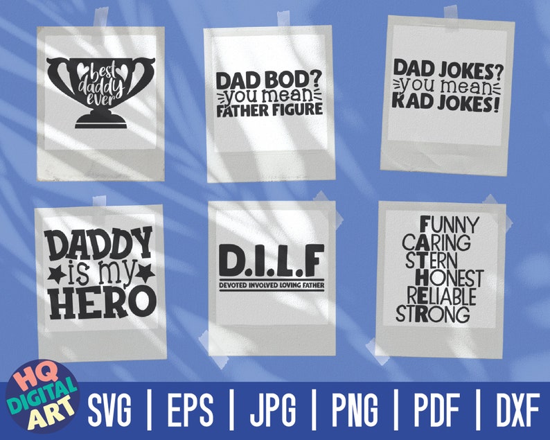 Dad Quotes SVG Bundle / 30 Designs / Father's Day SVG / Free Commercial ...