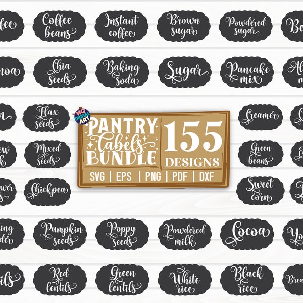 Canister Labels Svg - Etsy
