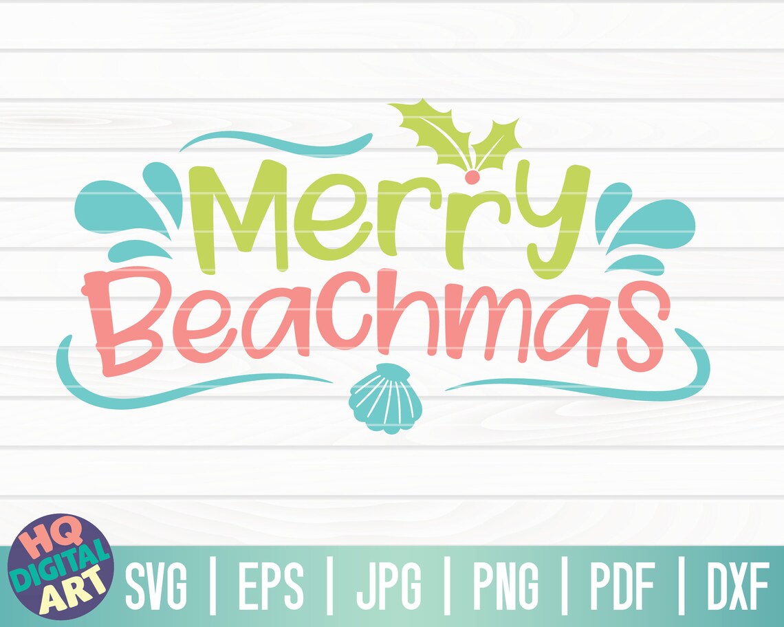 Merry Beachmas SVG Tropical Christmas Svg Christmas in - Etsy