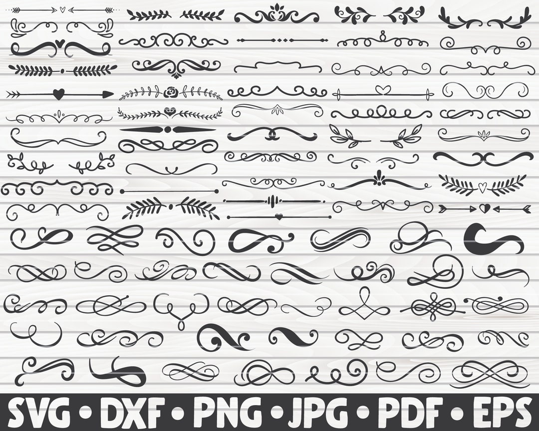 85 Text Dividers Bundle SVG / Cut File / Clipart / Printable / Vector ...