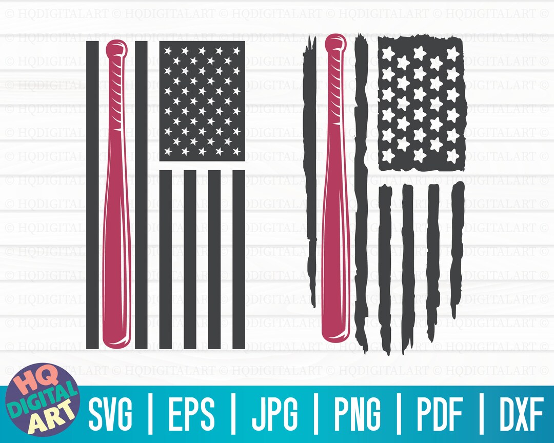 Baseball Distressed Flag SVG, Baseball American Flag SVG, American Flag ...