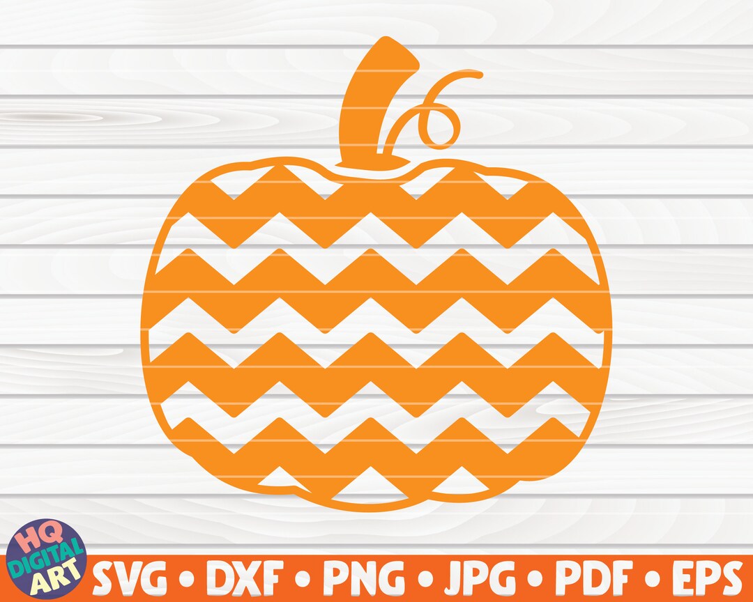 Chevron Patterned Pumpkin SVG / Cut File / Cliparts / Printable ...