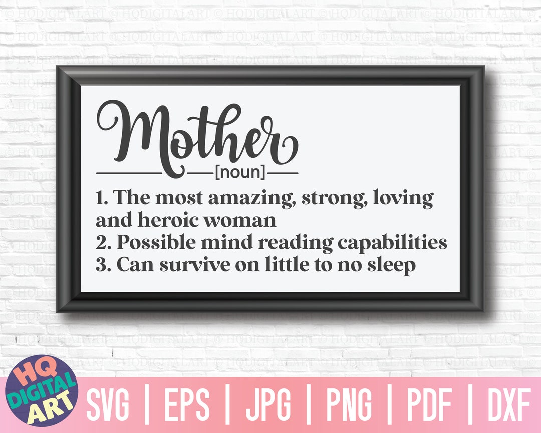 Funny Mom Definition SVG / Mom Dictionary Sign SVG / Mother's Day SVG ...
