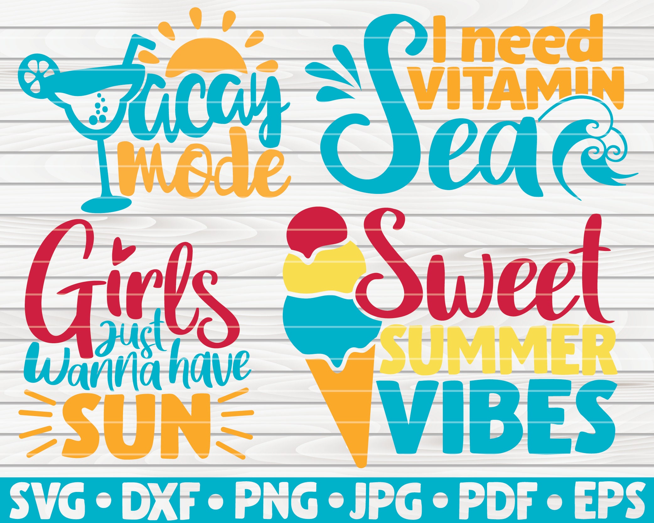 Summer Quotes SVG Bundle / 25 Designs / Free Commercial Use / - Etsy