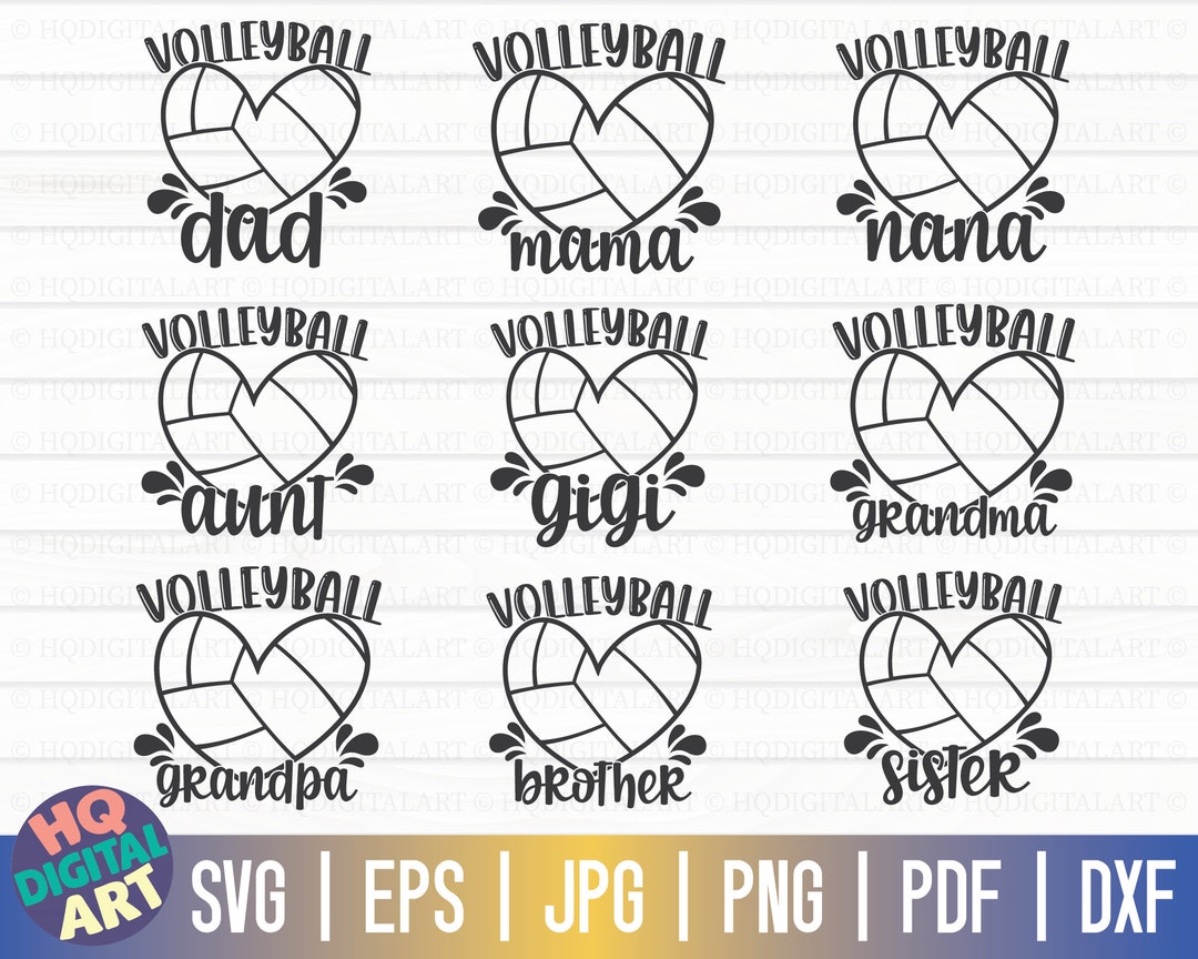 Volleyball Family SVG / Volleyball SVG / Cut File / Clipart / Printable ...
