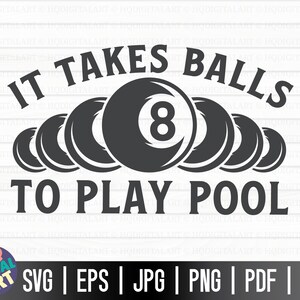 Pool SVG Bundle TWO / Pool Player SVG / Pool Lover Svg / Cut Files for ...