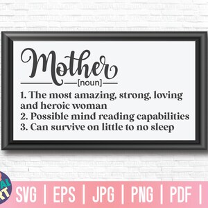 Funny Mom Definitions SVG Bundle / Mom Dictionary Sign SVG / Mother's ...