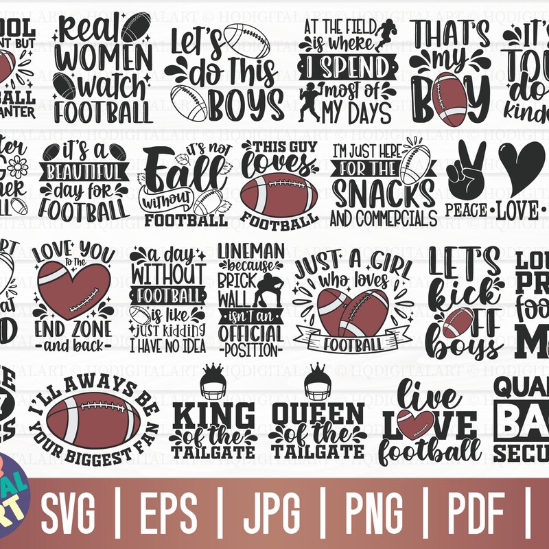 Football Svg - Etsy
