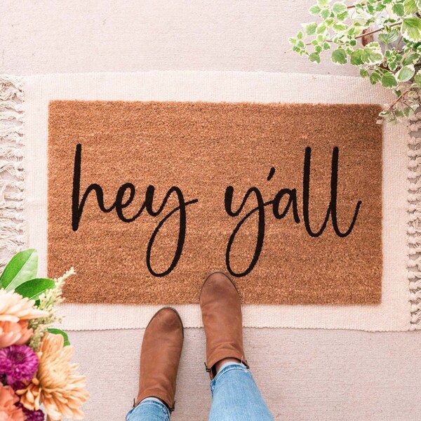 Hey Yall Mat - Etsy