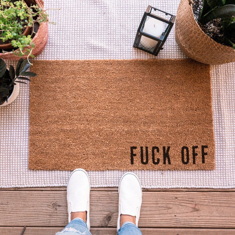 Rude Door Mat - Etsy