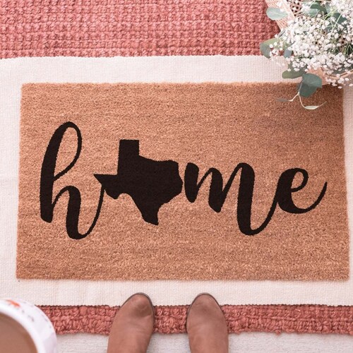 Texas Home Doormat Welcome Mat Housewarming Gift - Etsy