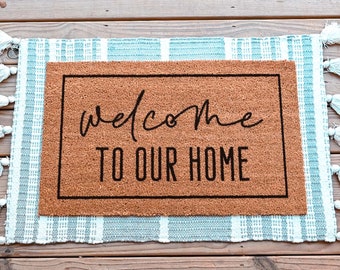Housewarming Gift, Welcome to Our Home Door Mat, Doormat 26 - Etsy