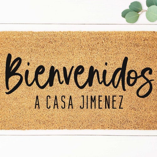 Bienvenidos Doormat Bienvenidos Welcome Mat Spanish Doormat - Etsy