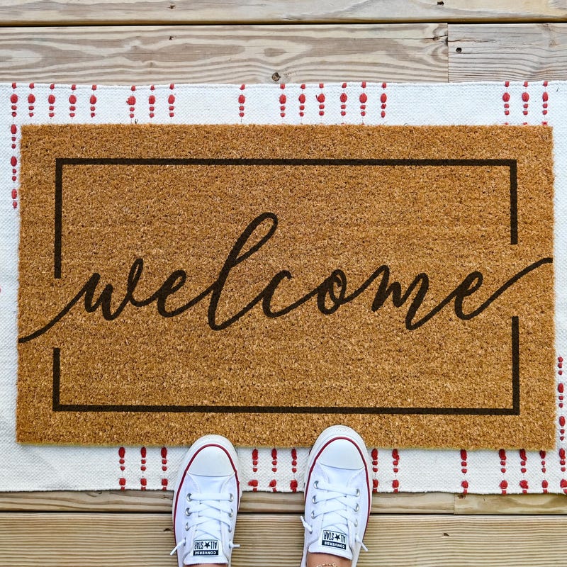Custom Door Mats Cursive - Etsy