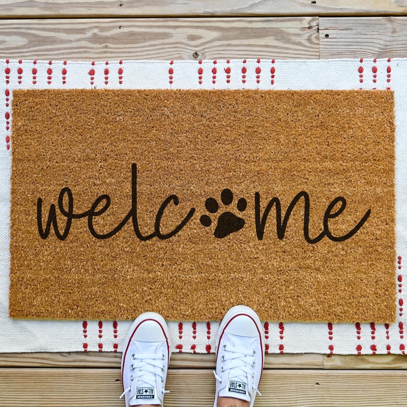 Welcome Mat Dog - Etsy